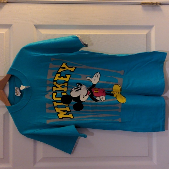 Disney | Shirts | Nwt Disney Store Mickey Mouse Aqua Colored Tshirt ...